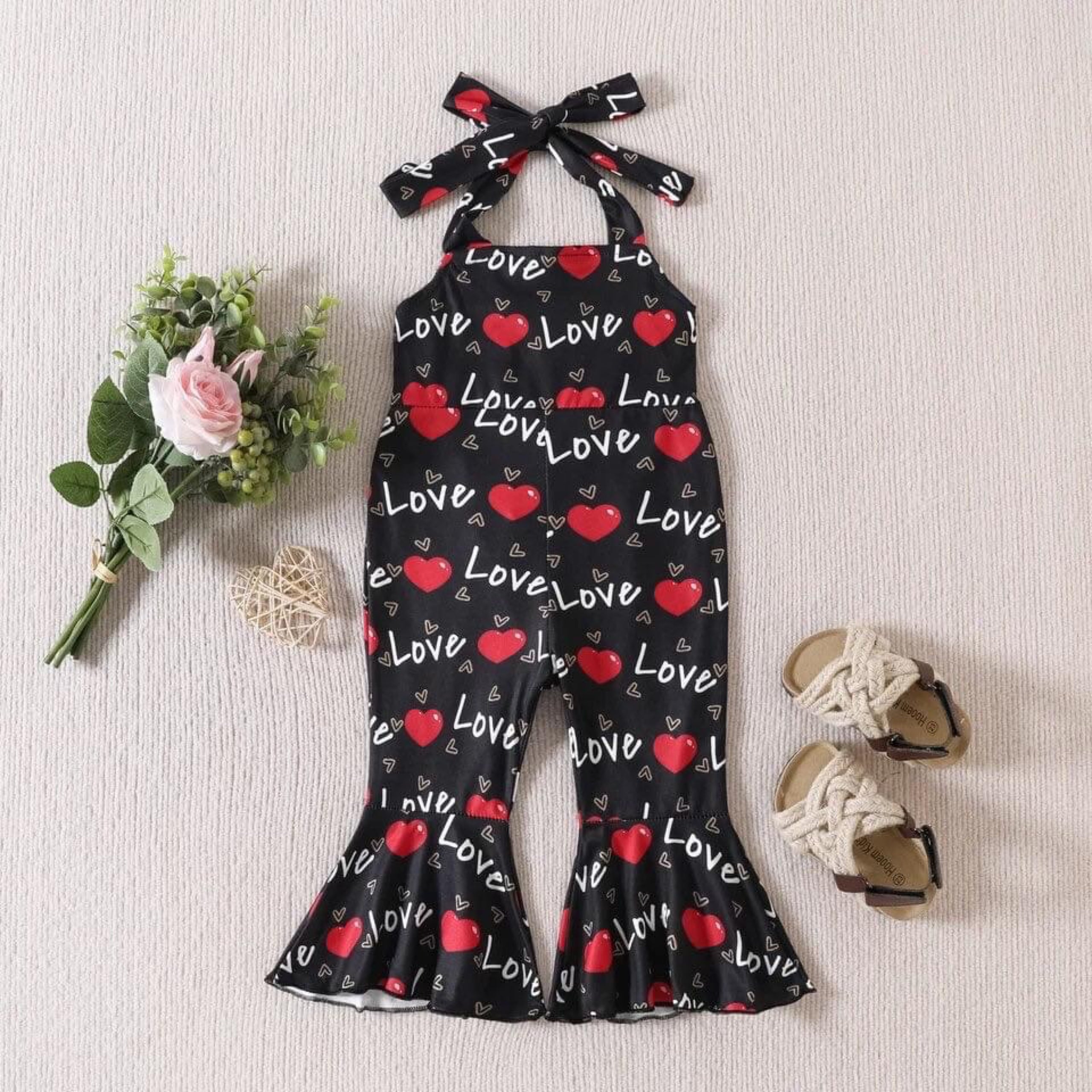 Black Valentine halter belles | Designs by Arella