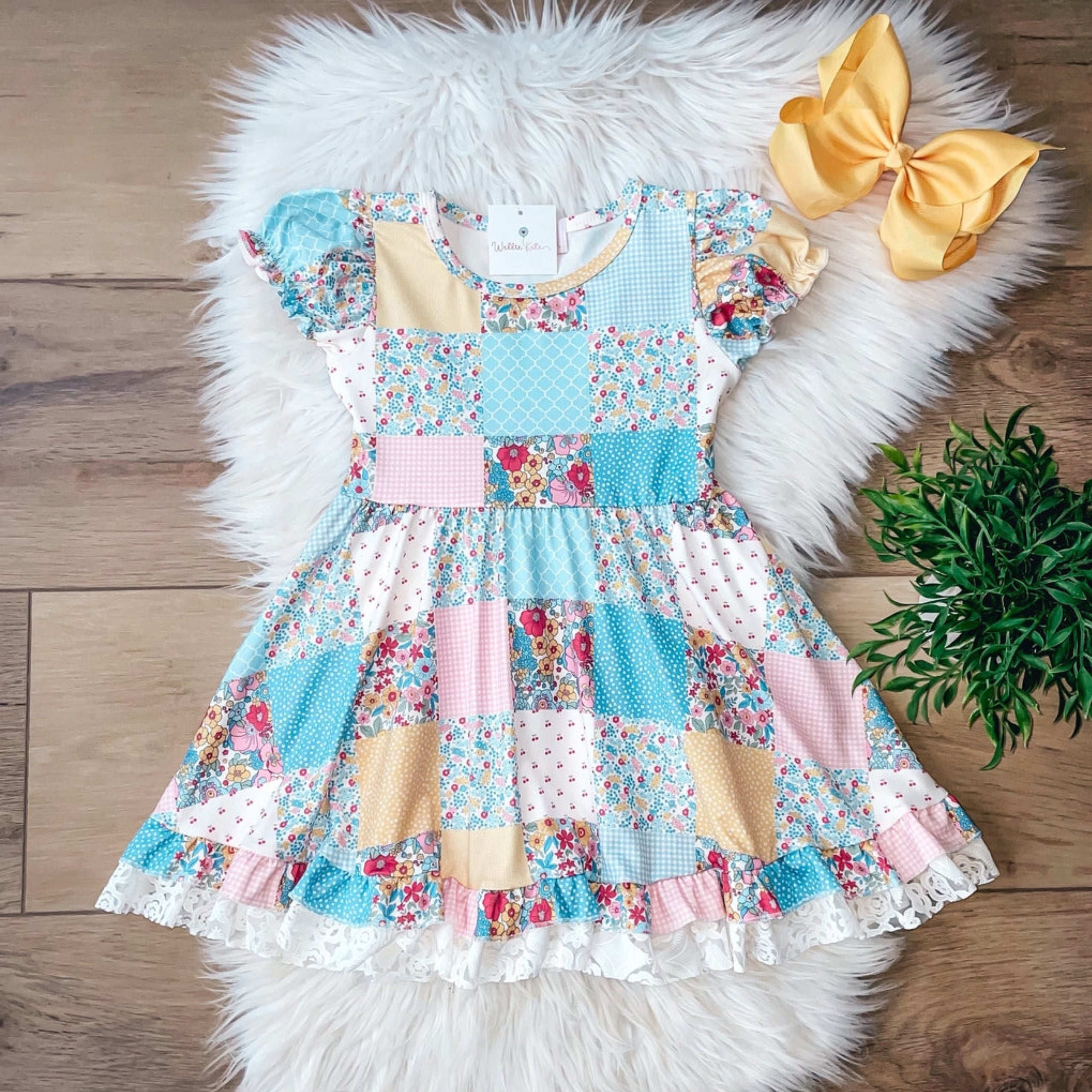 Floral Patchwork dress - WK | Designs by Arella