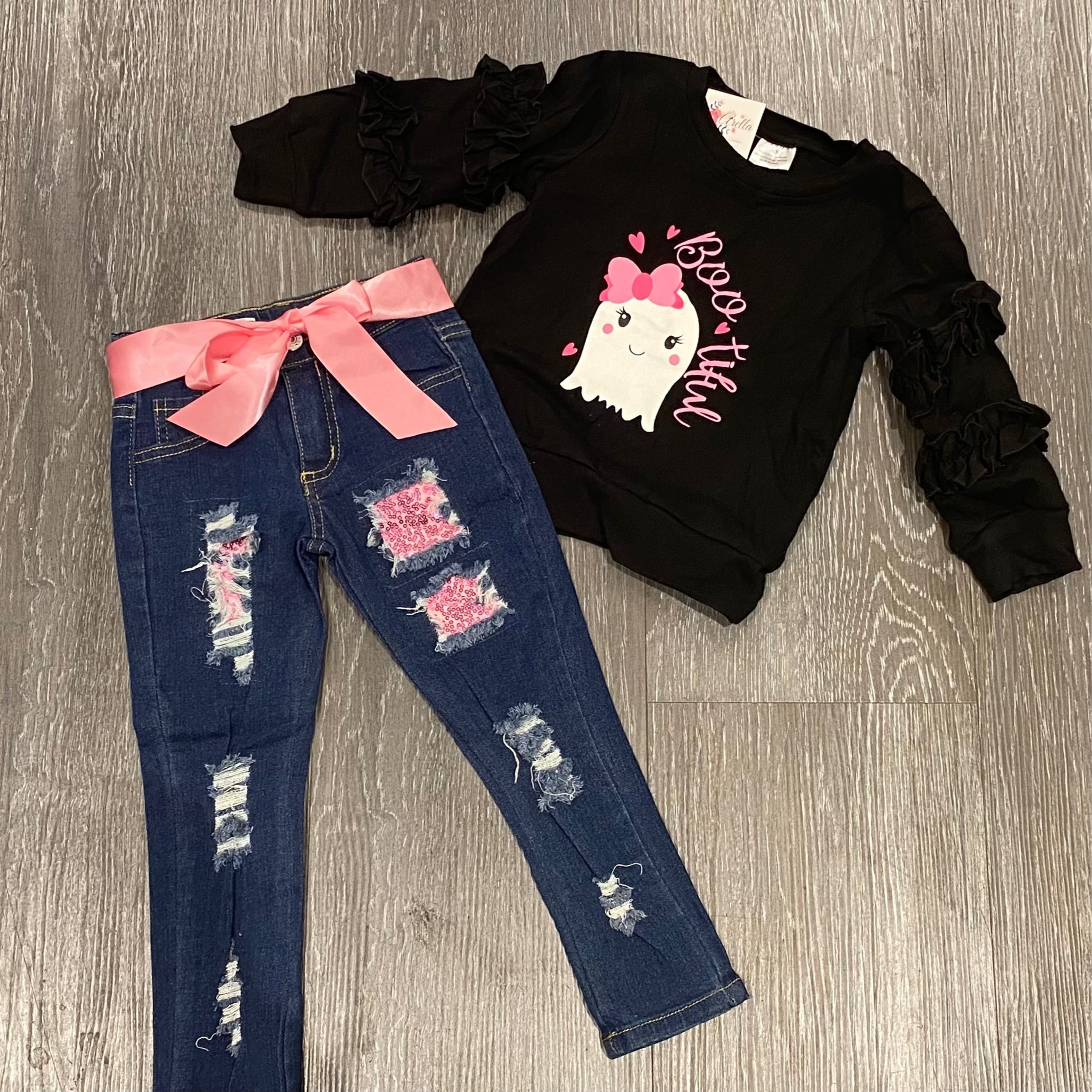 Boo-tiful denim set | Designs by Arella