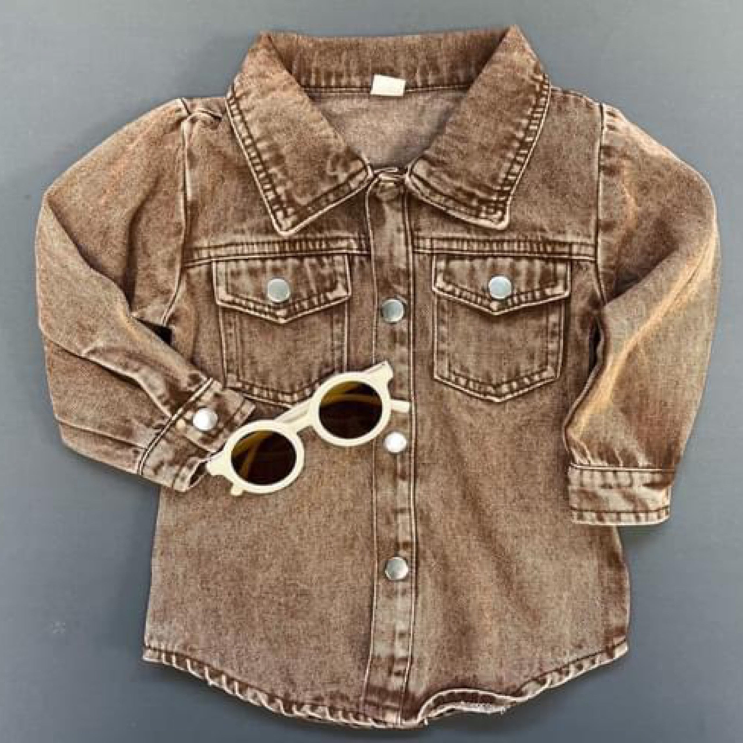 Faded wash denim jacket | Designs by Arella